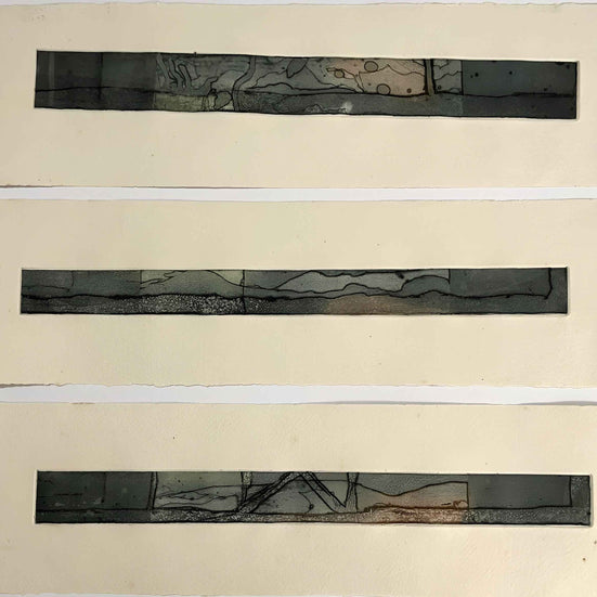 Etching Composition Art - 3 Plates 'DEEP UNDER' for Unique Decor – I ...